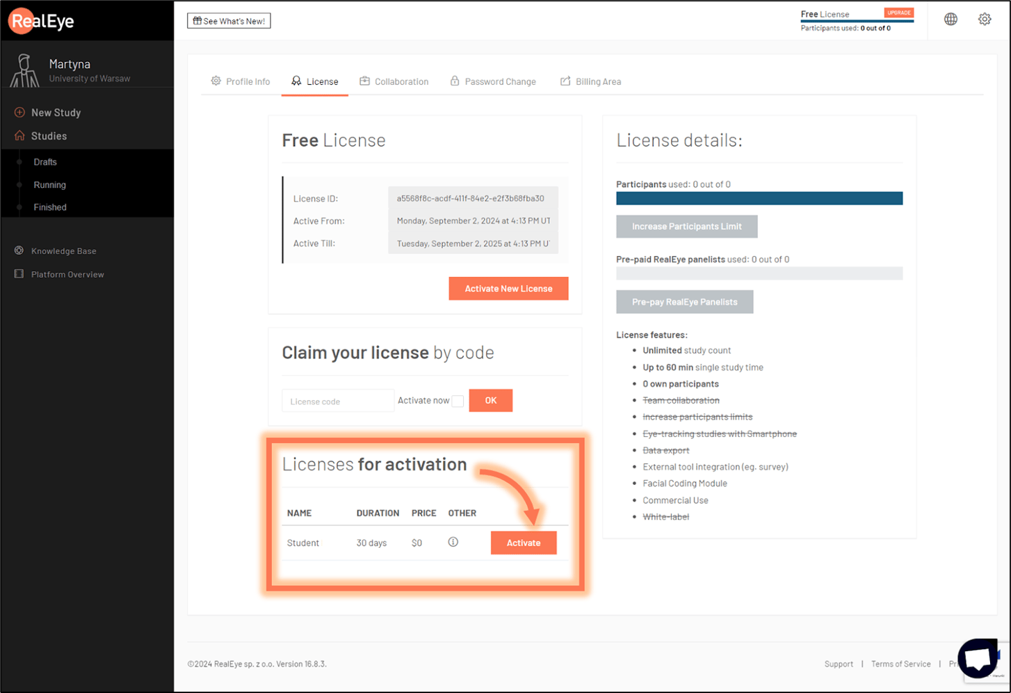 License activation guide