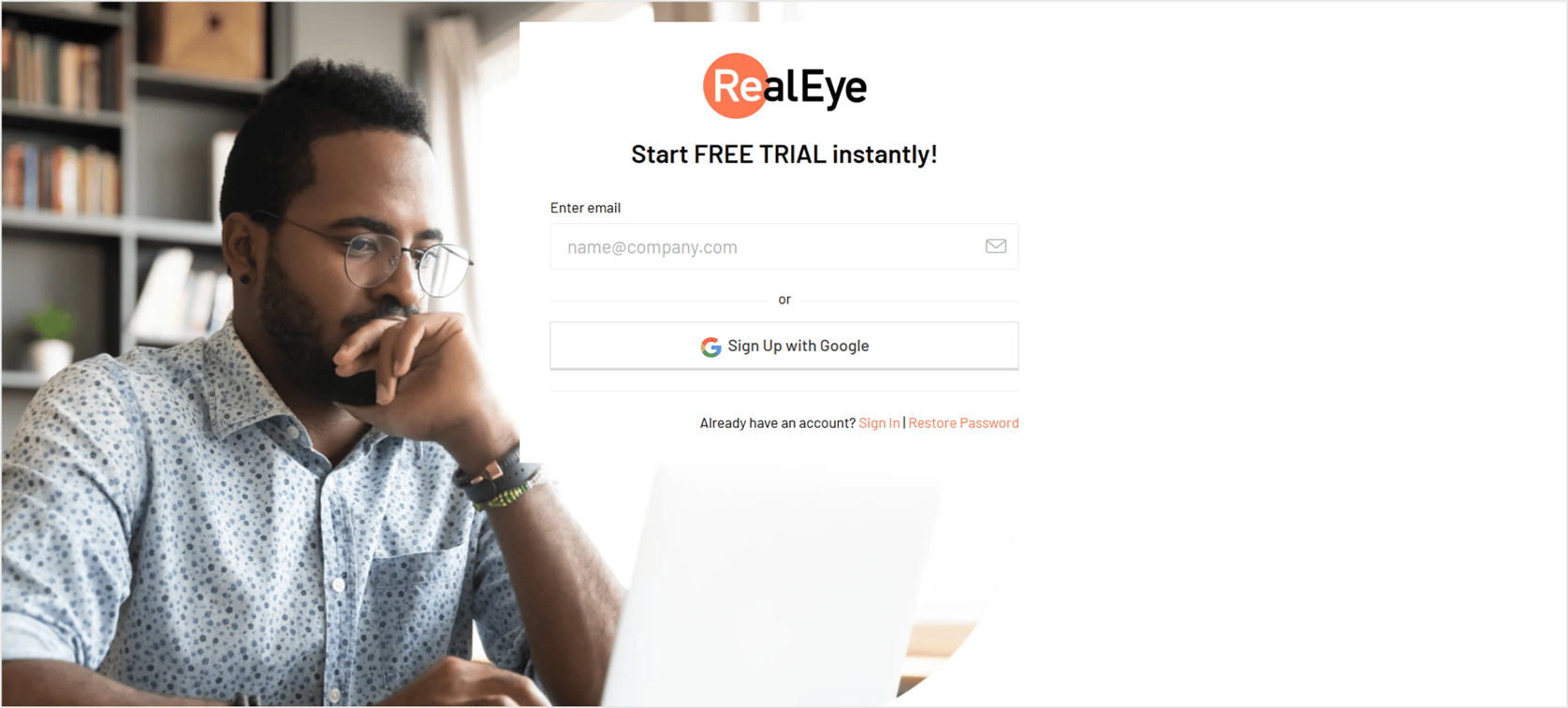 Getting started with RealEye